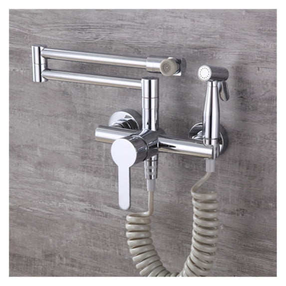Kitchen Faucet Solid Brass Hot & Cold Sink Mixer Taps With Spray Gun ...