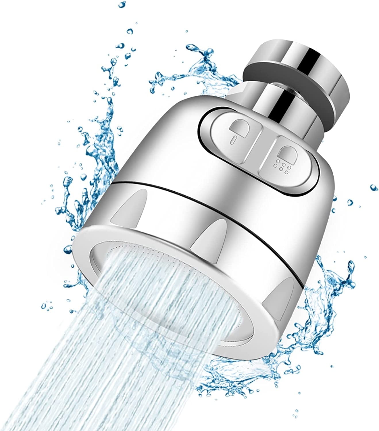 Kitchen Faucet Sprayer Head, Attachment 360° Rotatable Moveable Kitchen ...