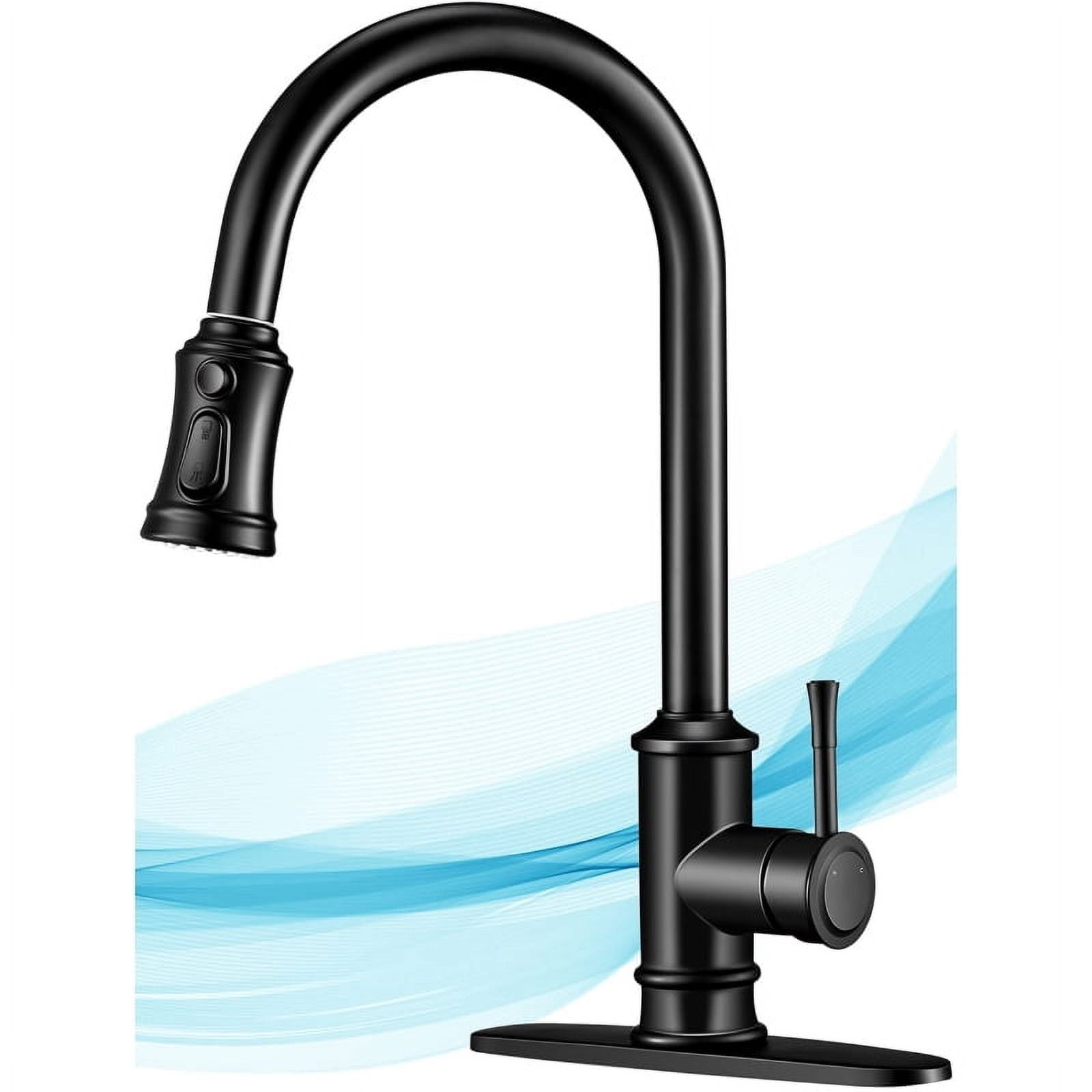 Kitchen Faucet - Spring Kitchen Sink Faucet with 3 Modes Pull Down ...