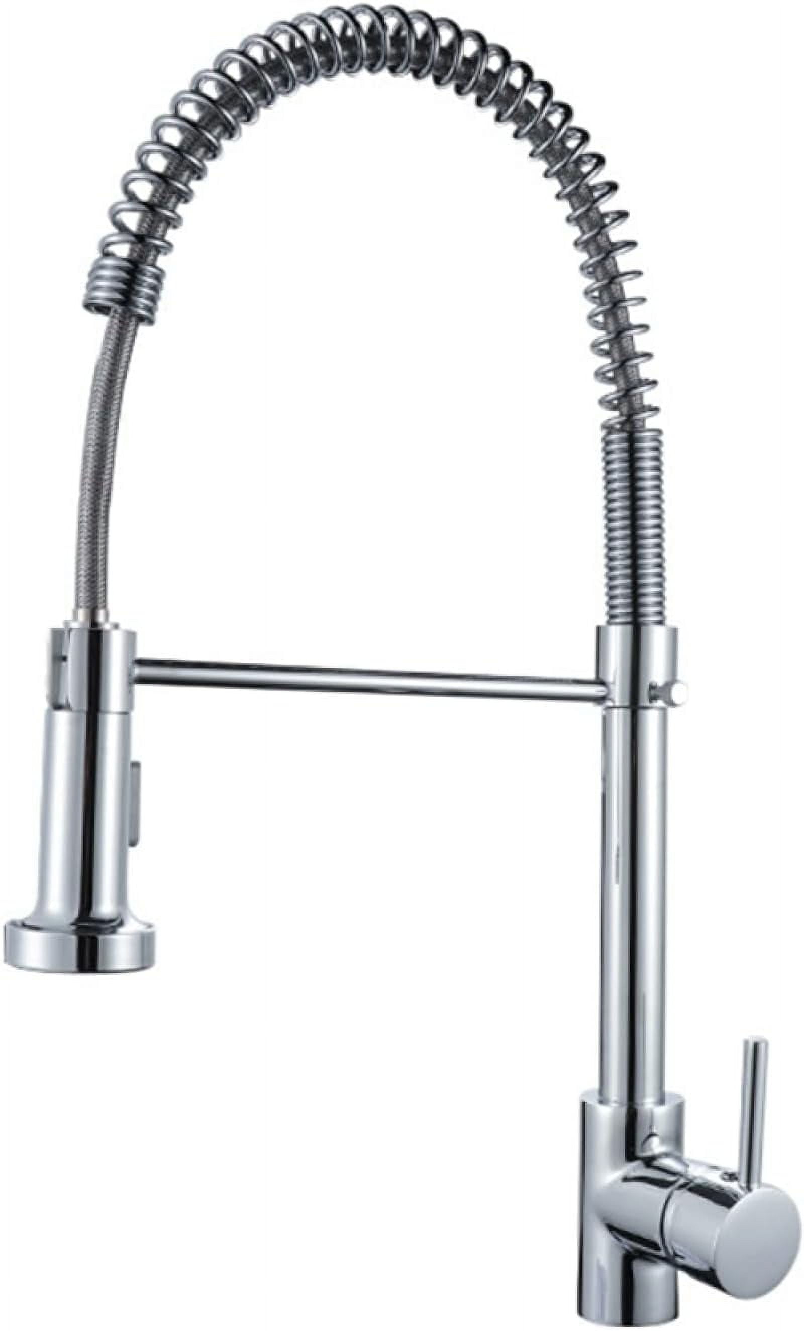 Kitchen Faucet,Spring Life-shine Brushed Finish Commercial Sink Faucet ...