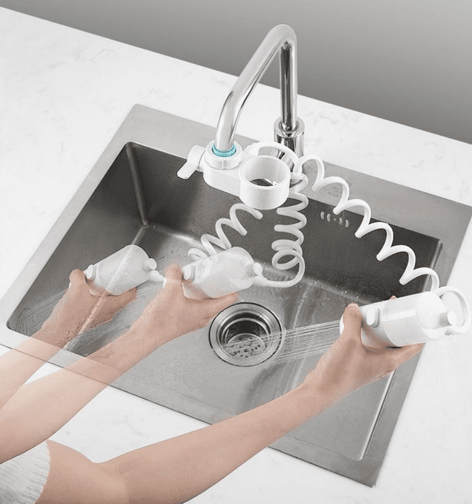 Kitchen Faucet Sprinkler Extender - Detachable Hand Wash Shower Head ...