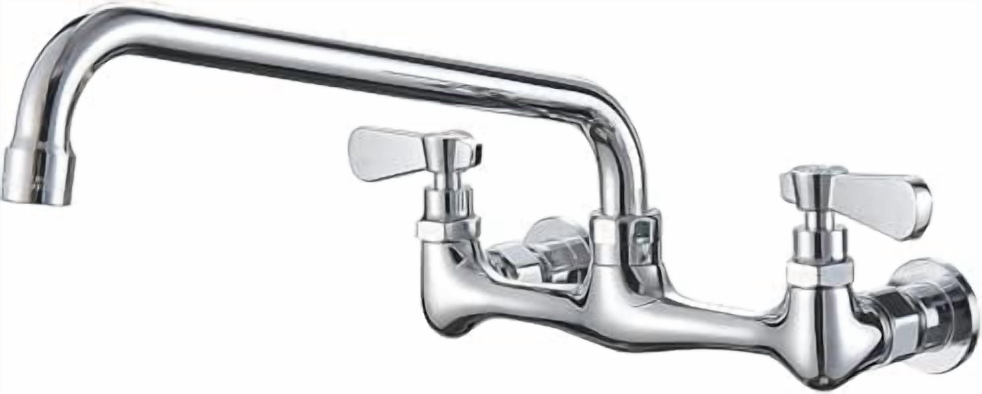 Kitchen Faucet Wall Mount Dual Handles Commercial Sink Faucet with 14 ...