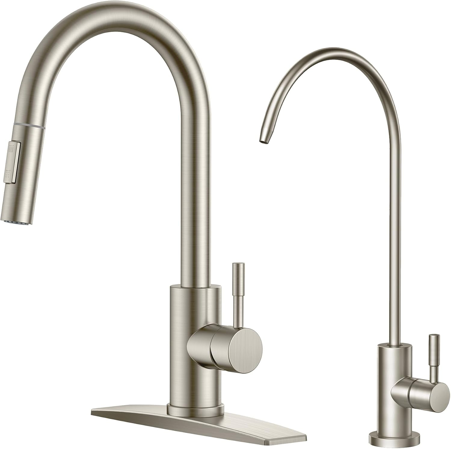 Kitchen Faucet and Water Filter Faucet Combo, Stainless Steel ...