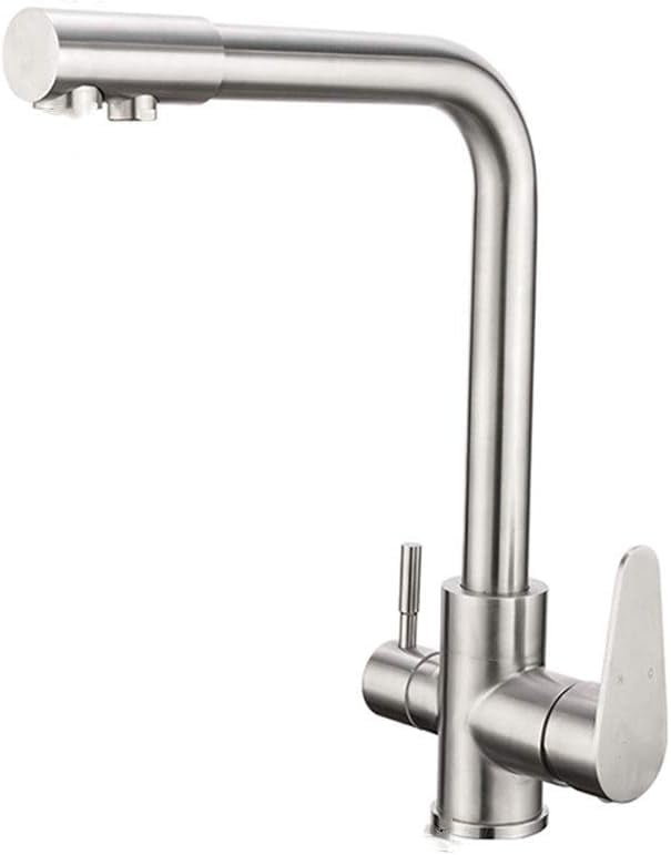Kitchen Faucet with Filtered Water 304 Stainless Steel Mixer Drinking ...