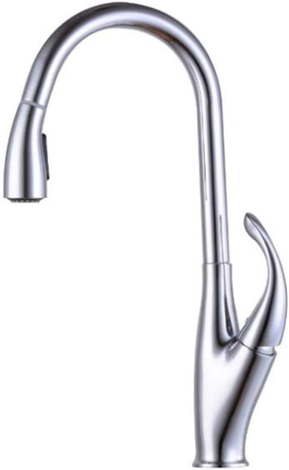 Kitchen Faucet with Pull Down Sprayer Brass Dual Function Telescopic ...