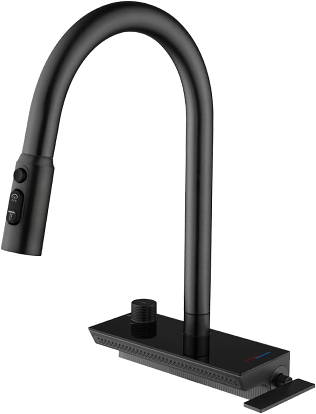 Kitchen Faucet with Pull Down Sprayer Brass Single Hole Hot and Cold ...