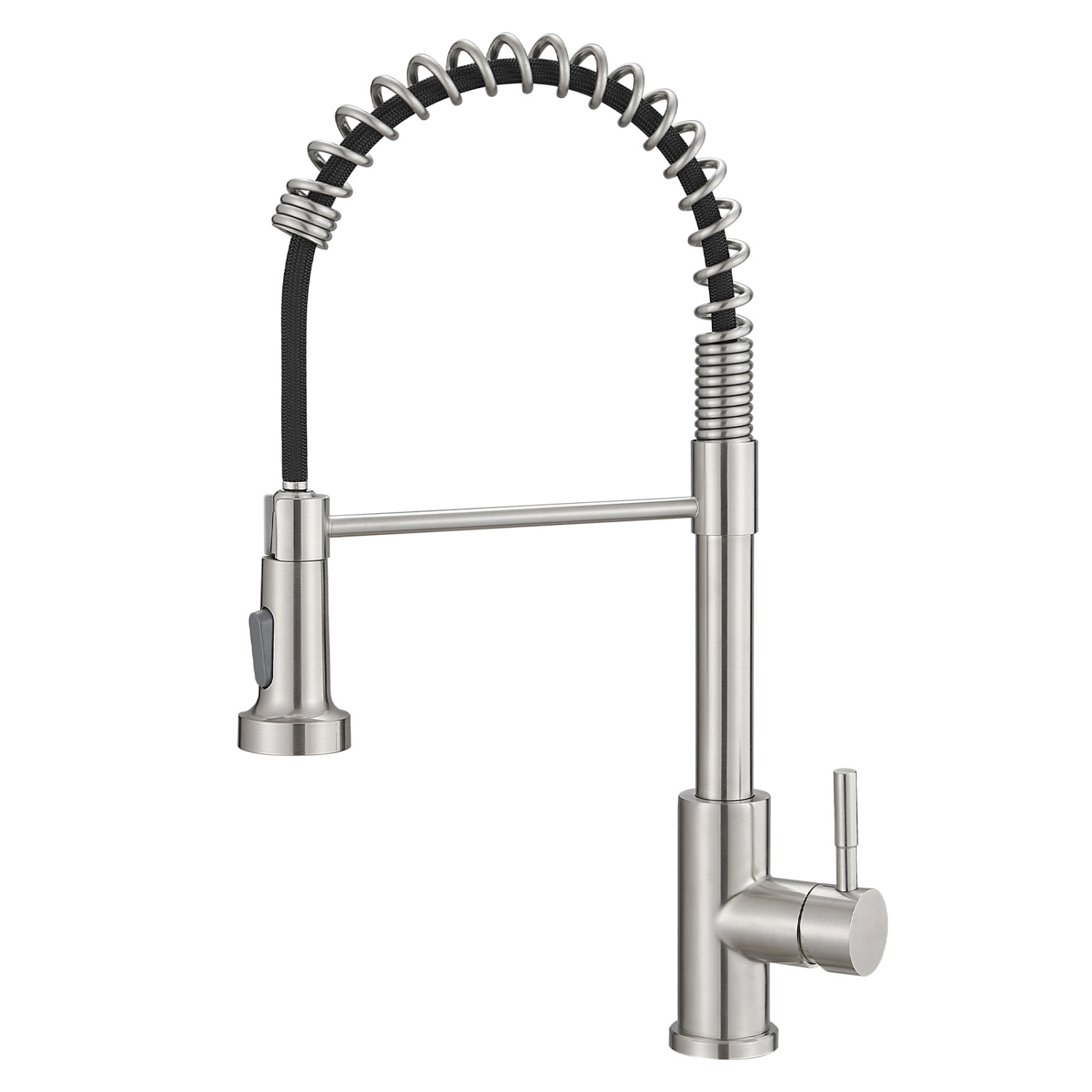 Kitchen Faucet with Pull Down Sprayer Brushed Nickel Stainless Steel ...