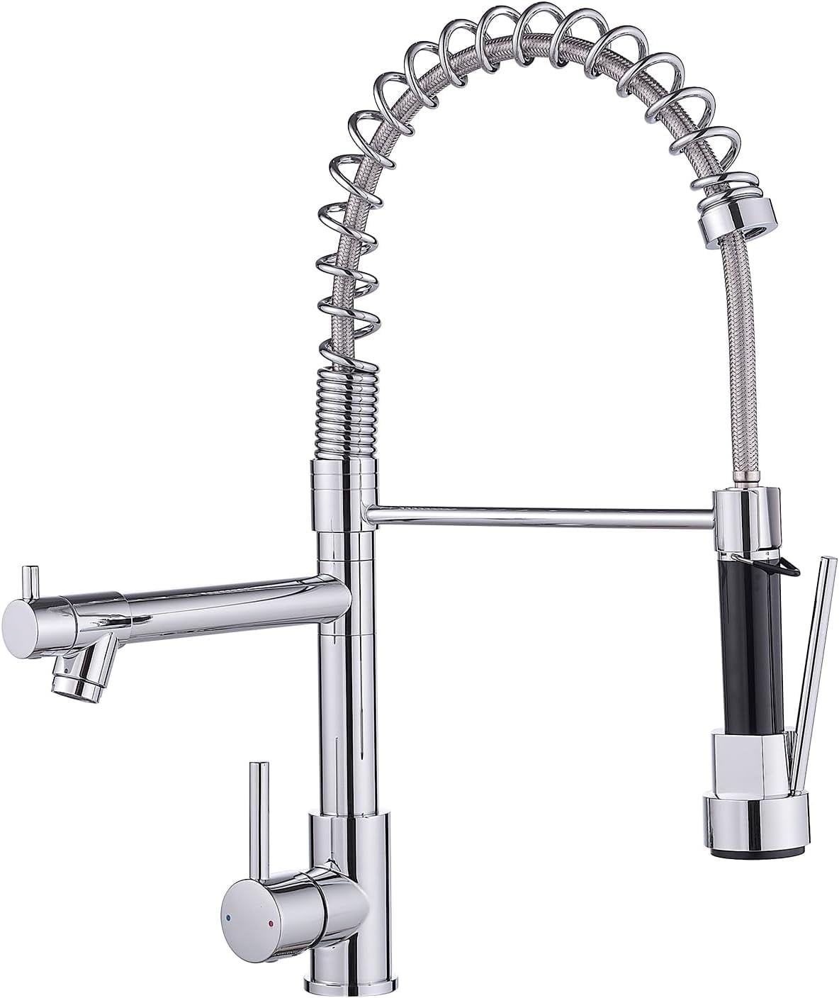 Kitchen Faucet with Pull Down Sprayer,Dual Spout Design Modern ...