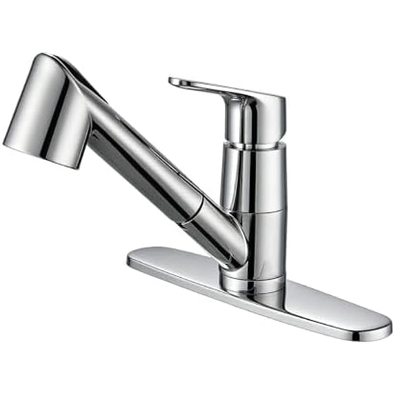 Kitchen Faucet with Pull Down Sprayer, Single Level Stainless Steel ...