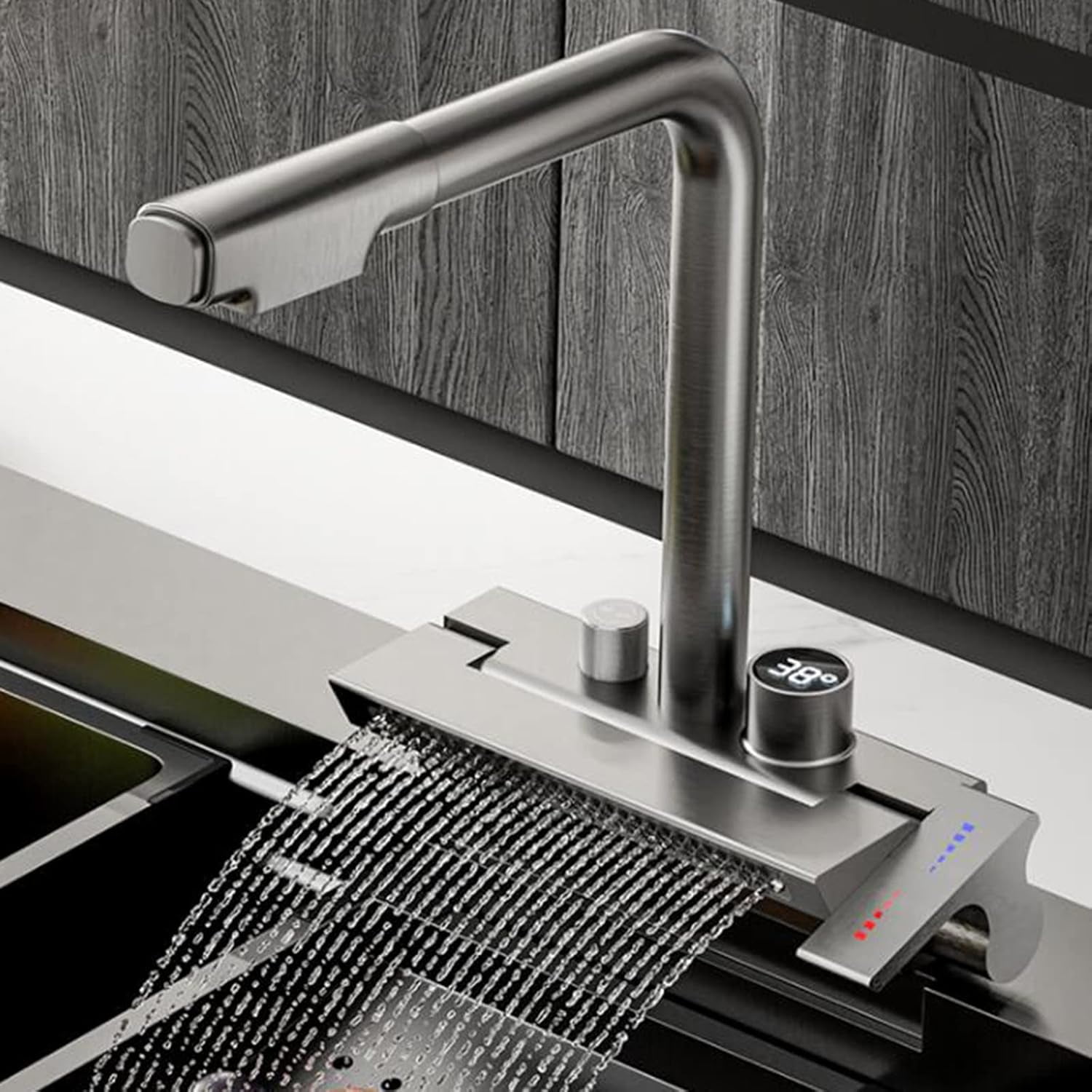 Kitchen Faucet with Pull Out Spray, Kitchen Sink Mixer Faucets Brass ...