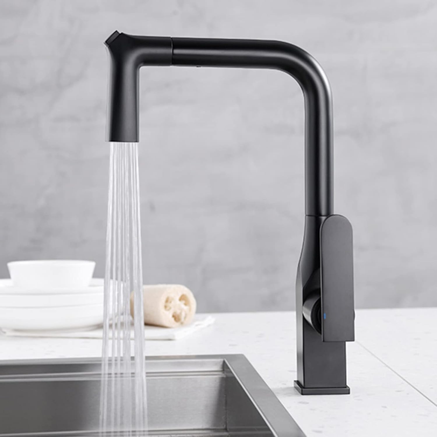 Kitchen Faucet with Pull Out Spray Kitchen Sink faucets Swivel Brass ...