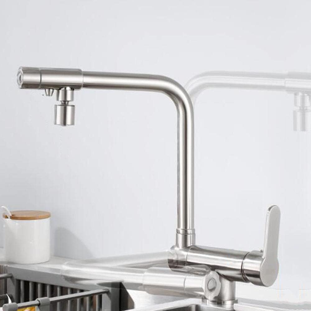 Kitchen Faucets 3 Way Brass Kitchen Sink Mixer Faucet Folding Inside ...