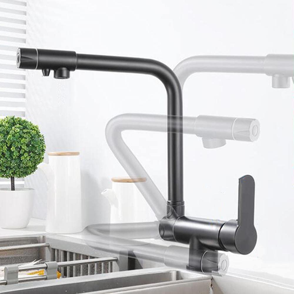 Kitchen Faucets 3 Way Brass Kitchen Sink Mixer Faucet Folding Inside ...