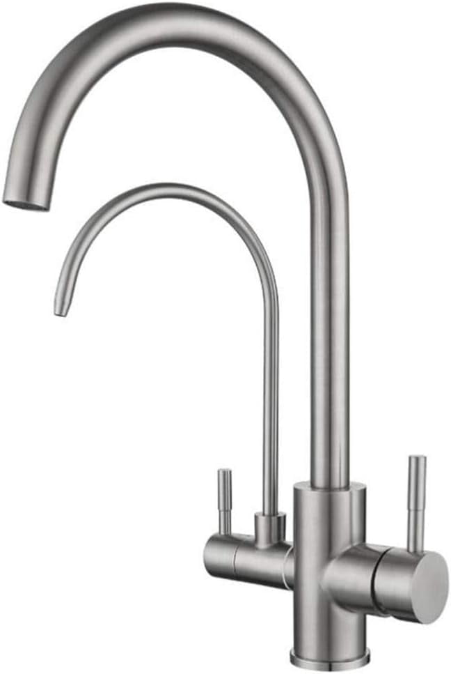 Kitchen Faucets 3 in 1 Stainless Steel Brushed Hot 360 ° Rotation ...