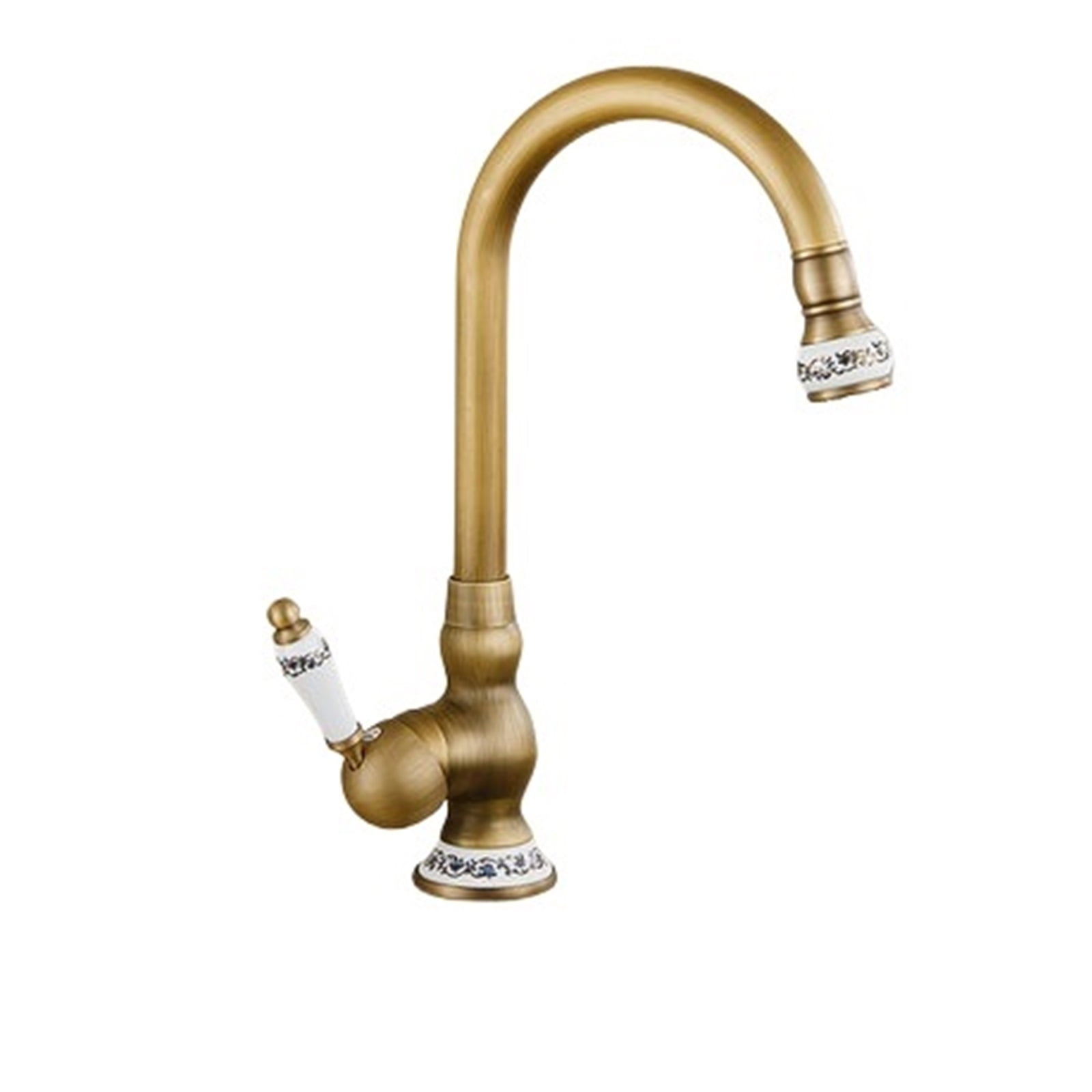 Kitchen Faucets Antique Color Faucet, Brass Swivel Spout Kitchen Faucet ...