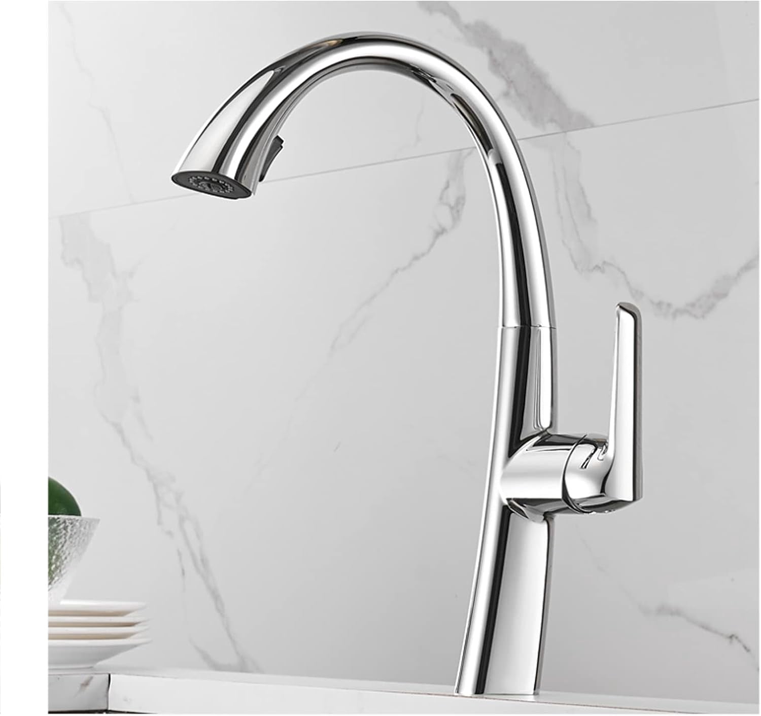 Kitchen Faucets, Brass Single Handle Kitchen Sink Tap with Dual ...
