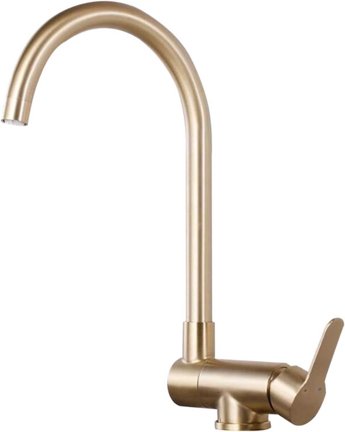 Kitchen Faucets Folding Inside Window Brushed Gold Sink Faucet ...