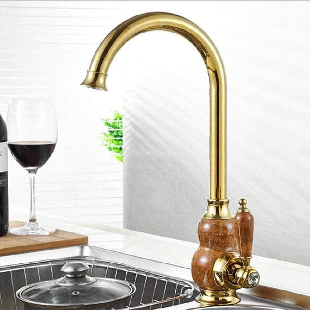 Kitchen Faucets Jade Base Brass Sink Faucets Hot & Cold Single Handle ...