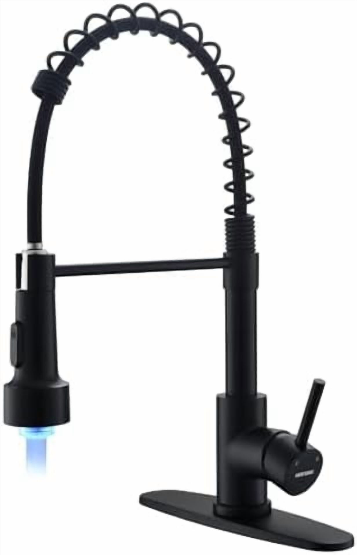 Kitchen Faucets with LED Light, Kitchen Faucet with Pull Down Sprayer ...