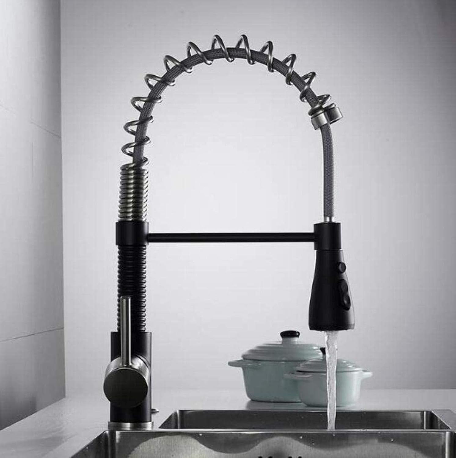 Kitchen Faucets Nickel Brass Faucets for Kitchen Sink Single Lever Pull ...