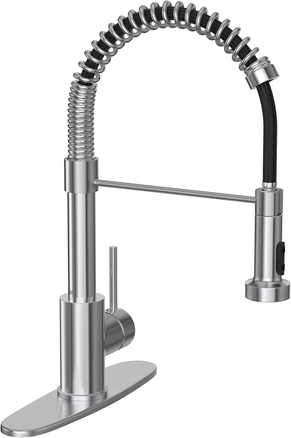 Kitchen Faucets with Pull Down Sprayer, Black& Gold Spring Commercial ...