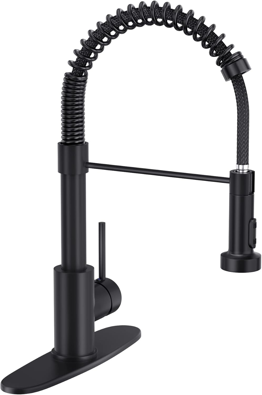 Kitchen Faucets with Pull Down Sprayer, Black& Gold Spring Commercial ...