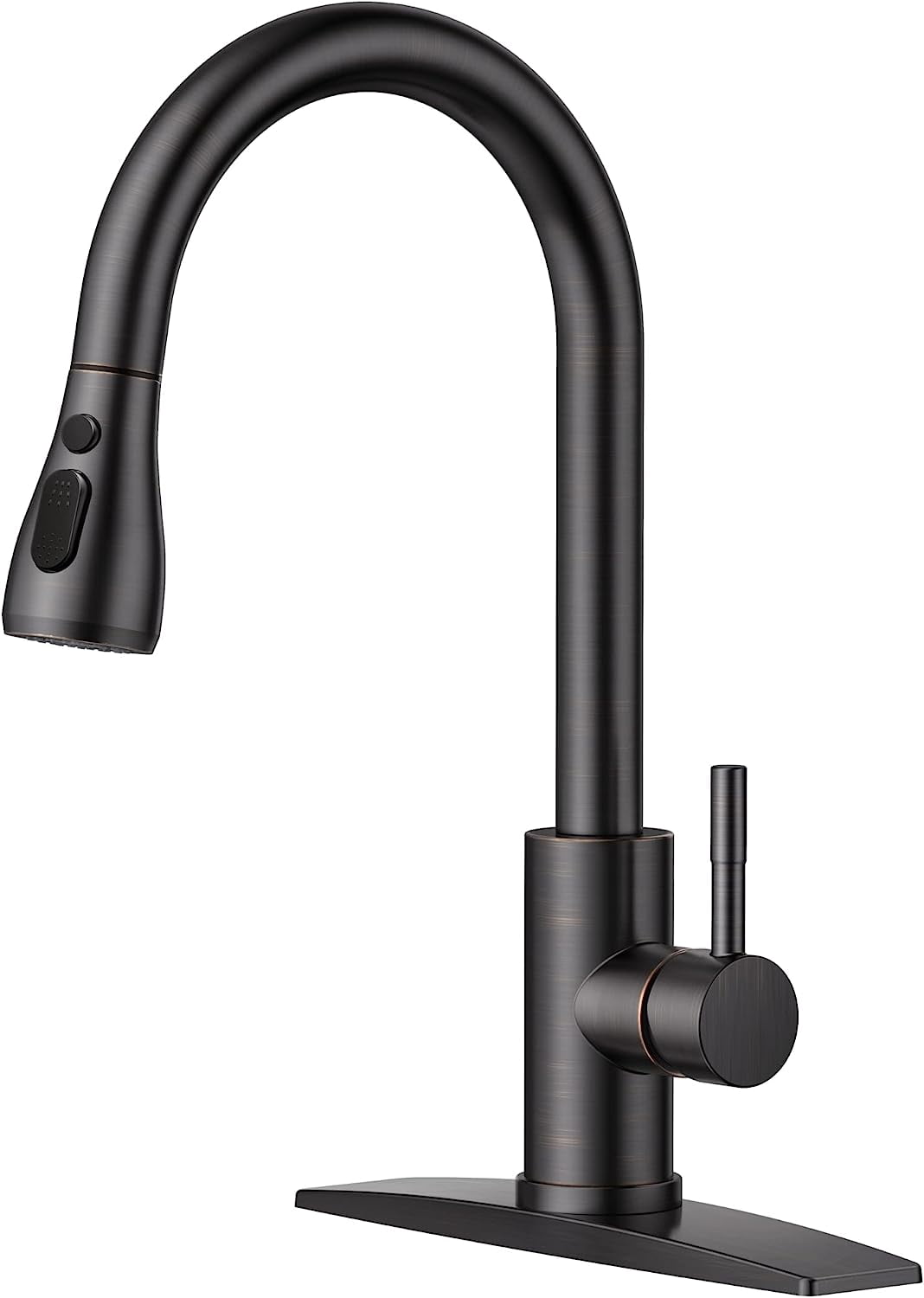 Kitchen Faucets with Pull Down Sprayer, Brushed Nickel, High Arc Single ...