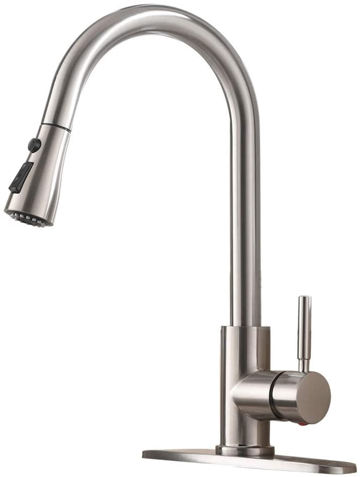 Kitchen Faucets with Pull Down Sprayer, High Arc Single Handle ...