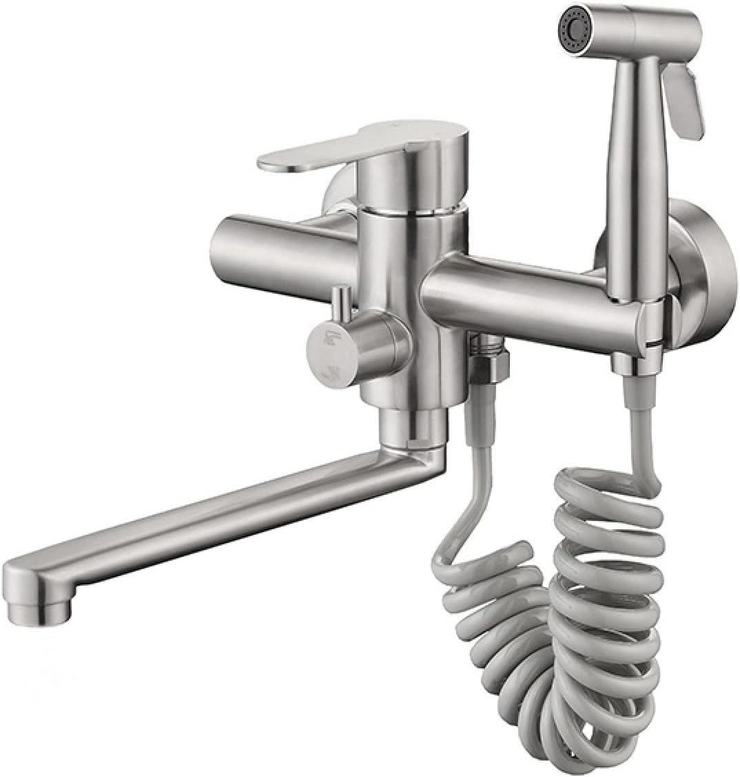 Kitchen Faucets Wall Mount,Stainless Steel Single Handle Kitchen Faucet ...