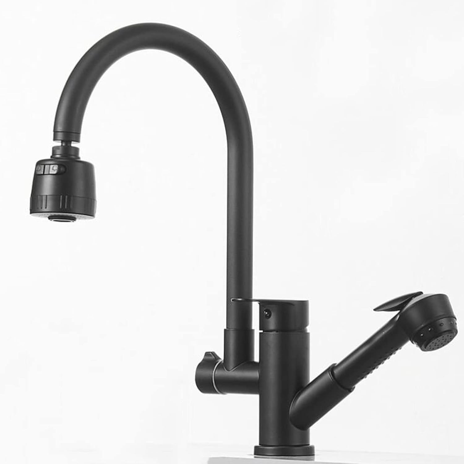 Kitchen Faucets with Pull Out Spray Black Kitchen Faucet Hot and Cold ...