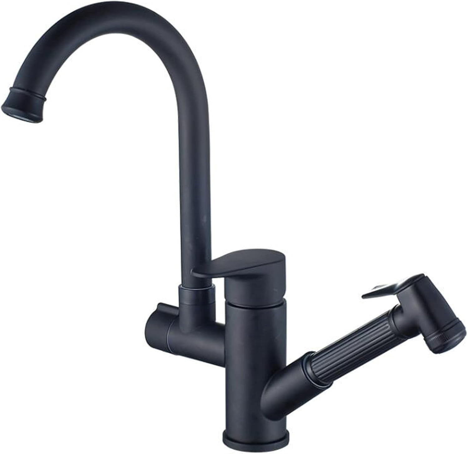 Kitchen Faucets with Pull Out Spray Brass Rotating Hot and Cold Water ...