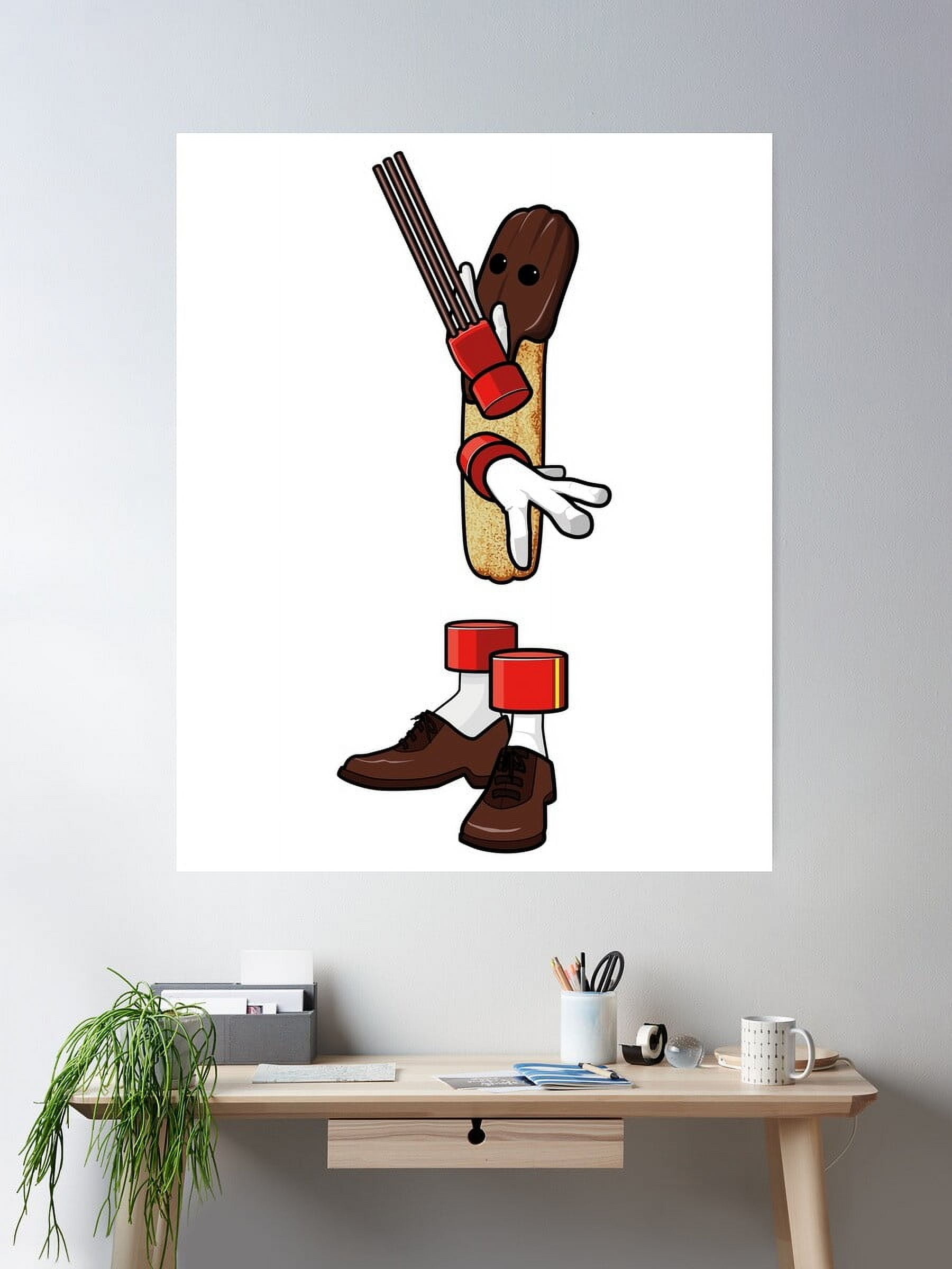 Kitchen Fighters Churro Original Game Character Poster Wall Art, Modern ...