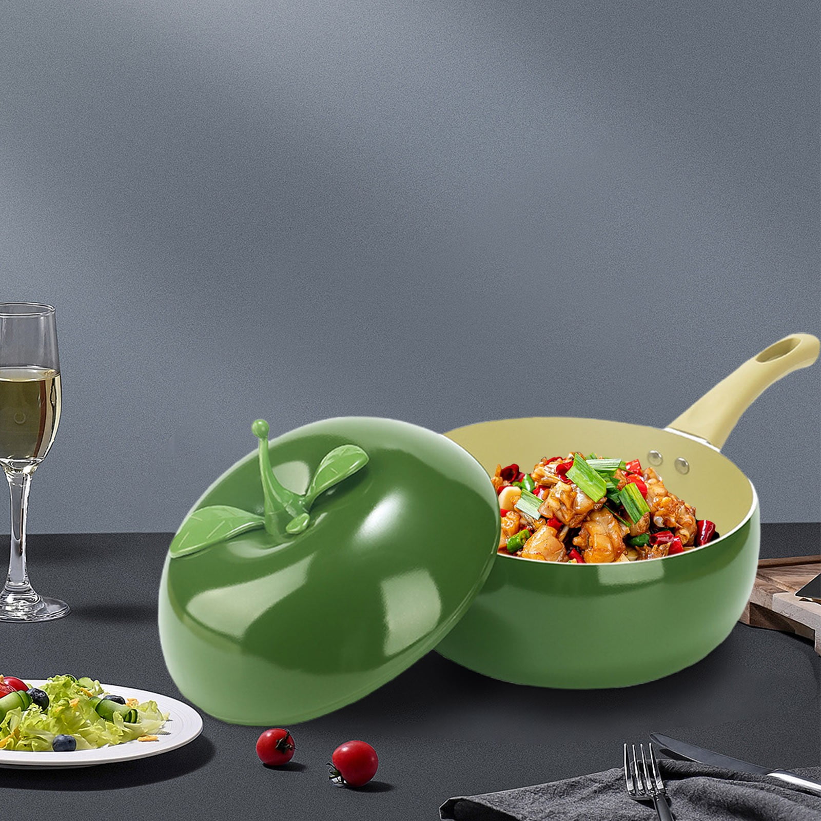 Kitchen Fine Nonstick Pan Nonstick Pan Household Aluminum Nonstick Pan,Vuyungers Enamel Cast ...