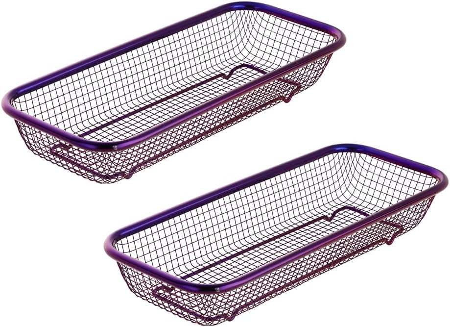 Kitchen Flatware Drawer Organizer, 2pcs Stackable Mesh Cabinet Storage ...
