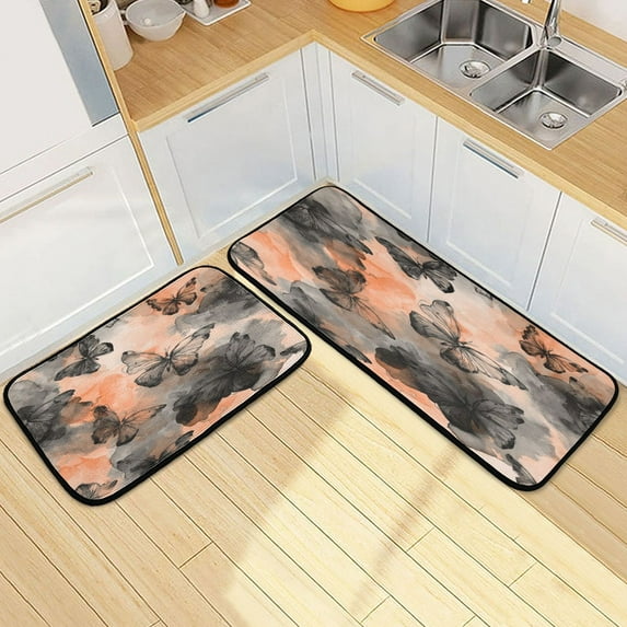 Kitchen Floor Mat 2 Sets Carpet Floor Mat Kitchen Mat Bathroom Mat Living Room Mat Bedroom Mat ...