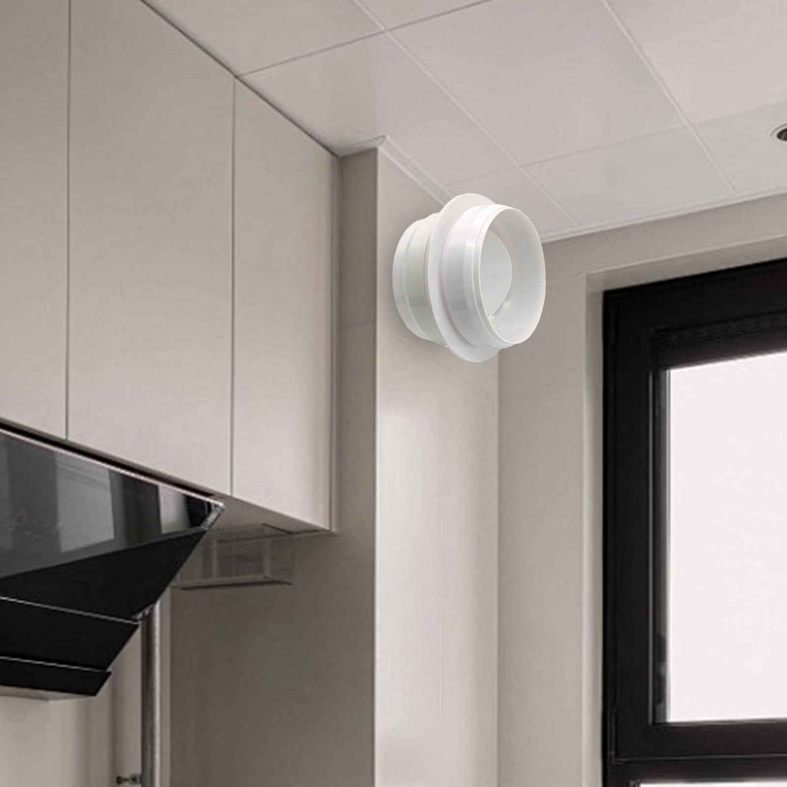 Kitchen Flue Oil Fume Check Gate, ABS Circular Ventilation Device, Odor ...