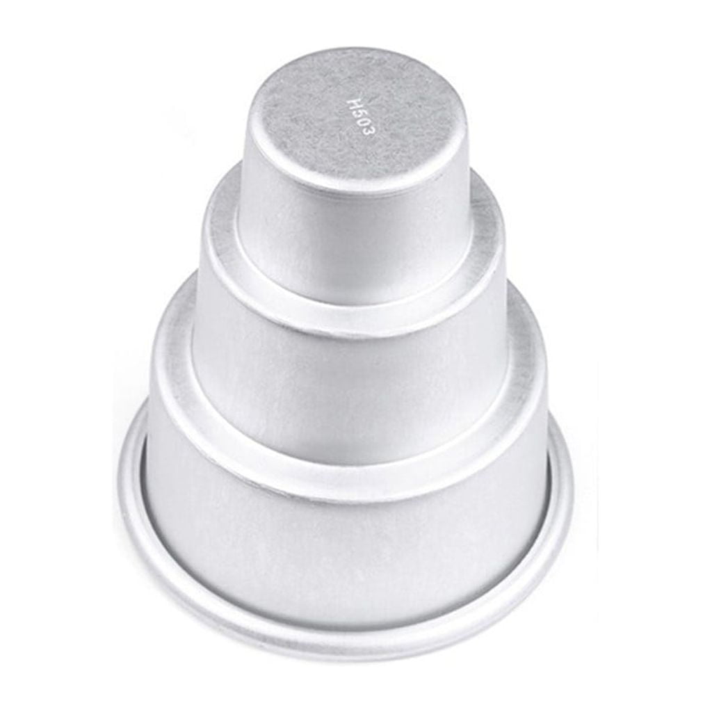 Kitchen Fluted Tube Pan Mini Three-tiered Cake Pan Decorating Mould ...