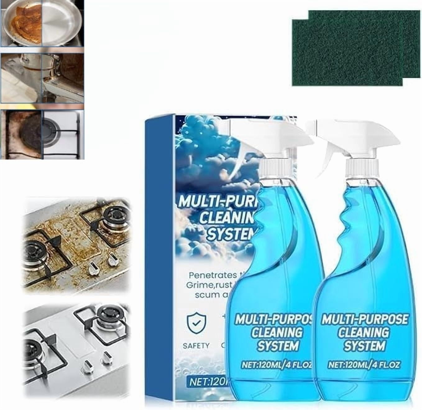 Kitchen Foam Spray Tablets & Spray Bottle, 2025 New All Purpose Grease ...