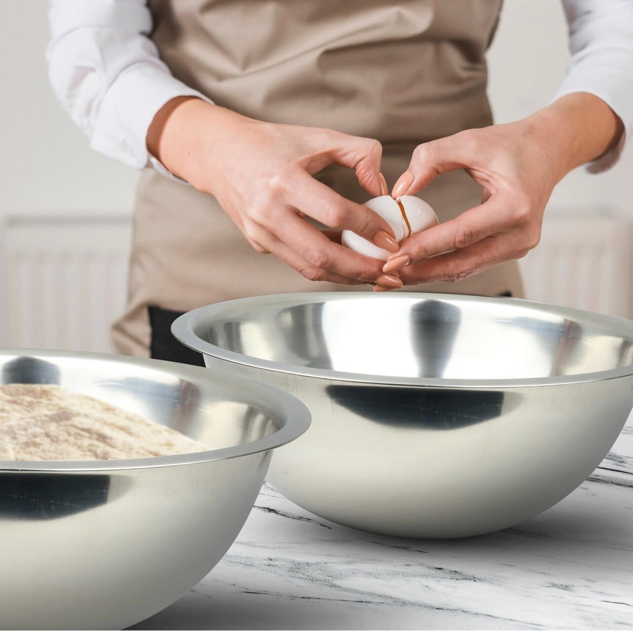 Kitchen Food Prep Mixing Bowl 8 Qt Stainless Steel Mixing Bowl ...