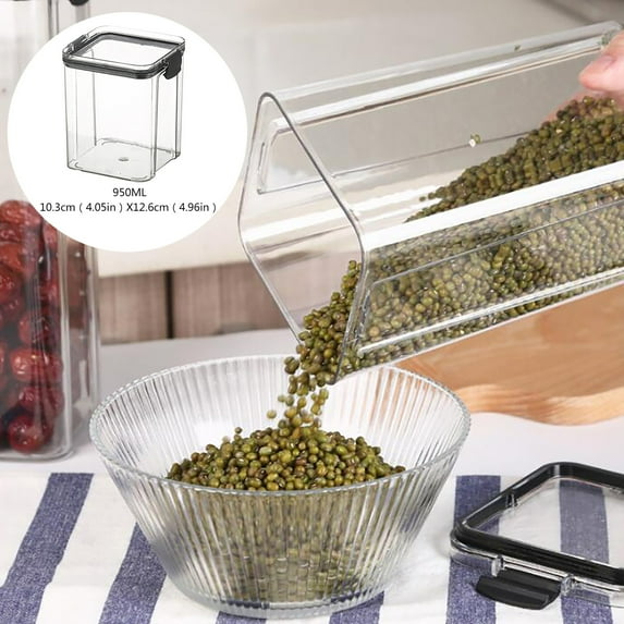 Kitchen Food Storage Containers, Airtight Plastic Canning Containers ...