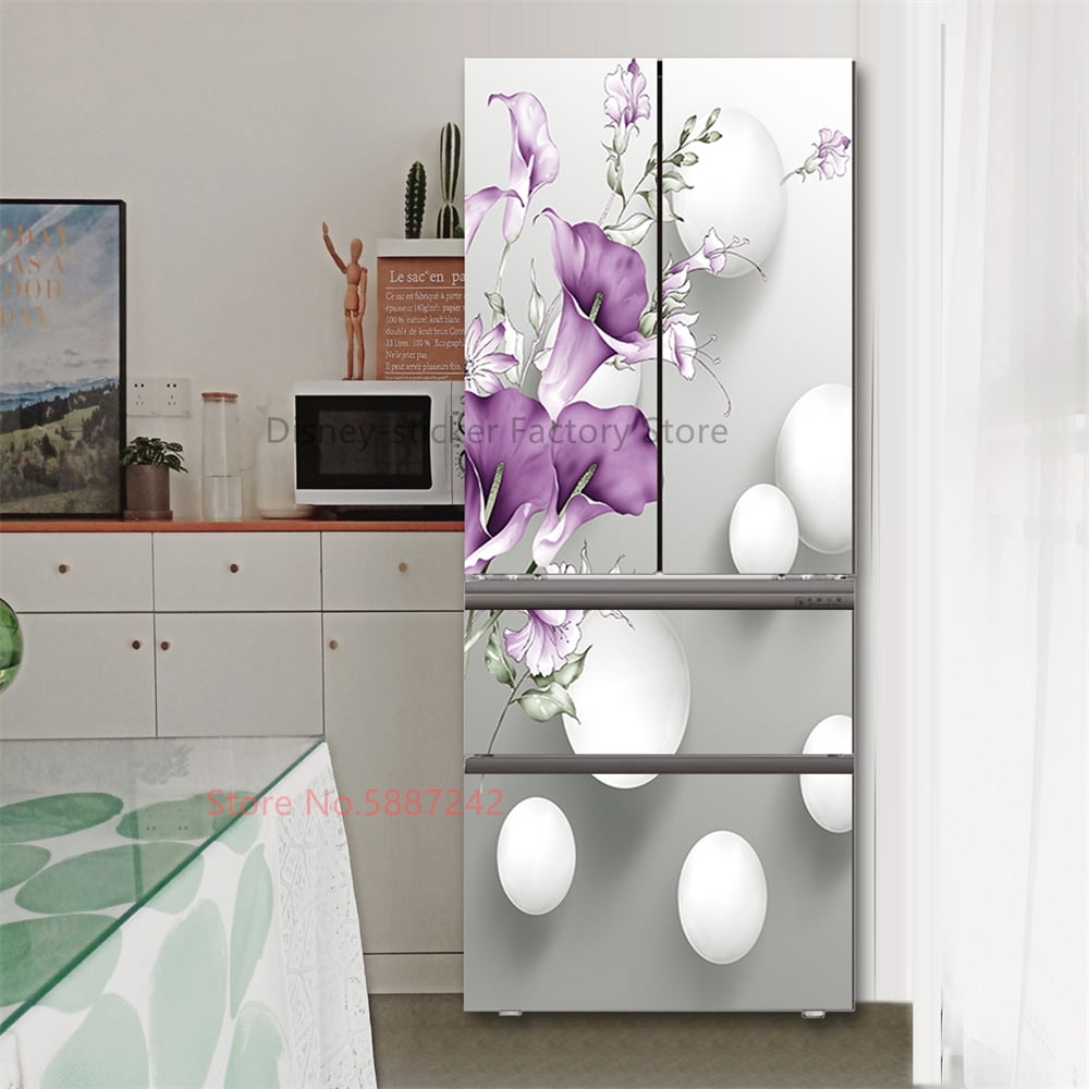 Kitchen Fridge Sticker Vinyl Refrigerator Wallpaper Full Covers Self ...