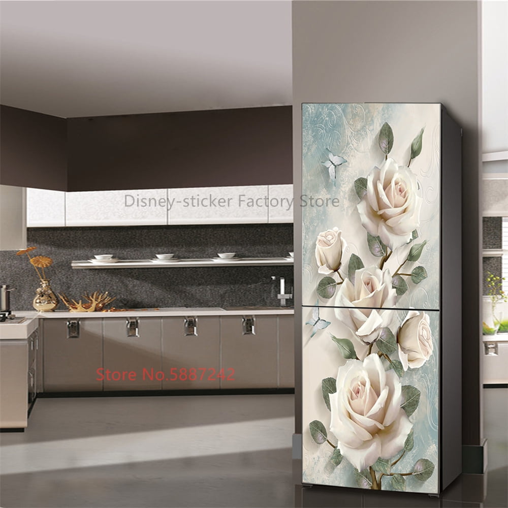 Kitchen Fridge Sticker Vinyl Refrigerator Wallpaper Full Covers Self ...