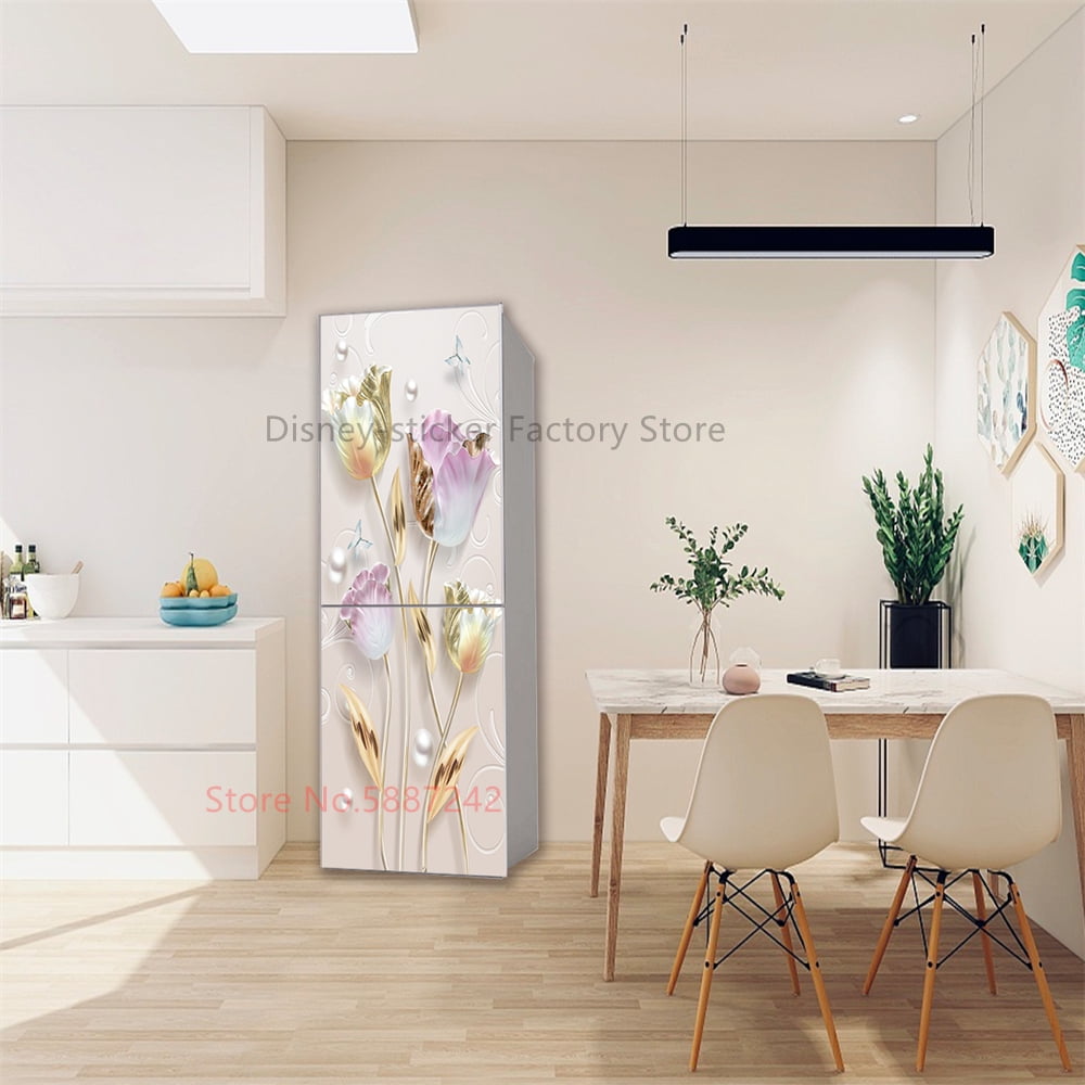 Kitchen Fridge Sticker Vinyl Refrigerator Wallpaper Full Covers Self ...