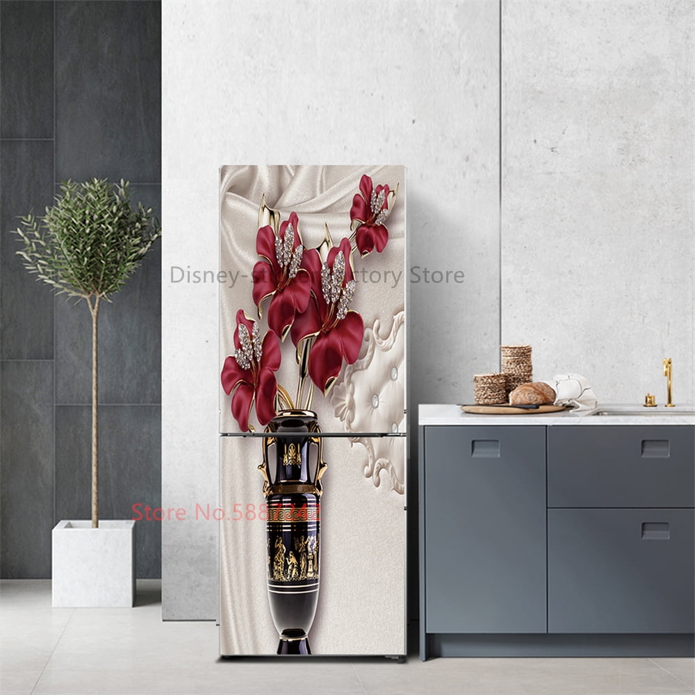 Kitchen Fridge Sticker Vinyl Refrigerator Wallpaper Full Covers Self ...