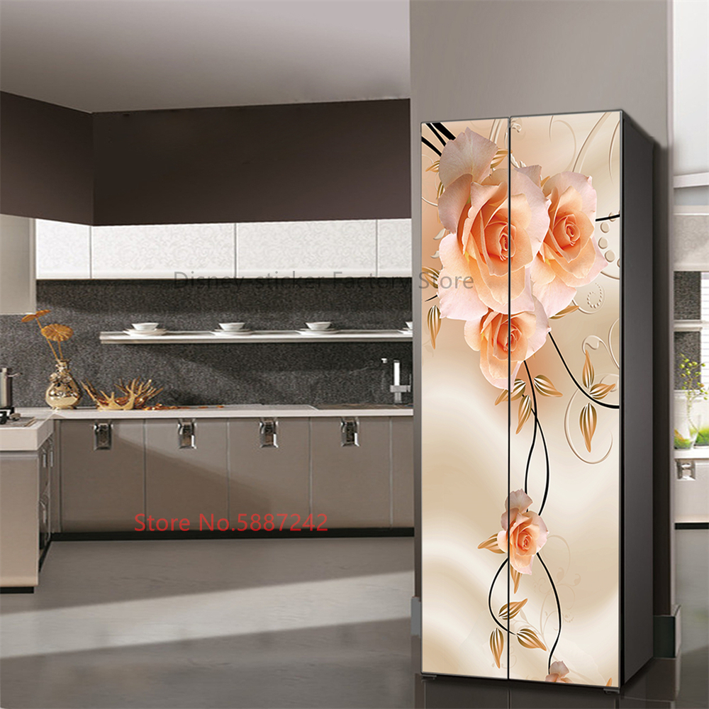Kitchen Fridge Sticker Vinyl Refrigerator Wallpaper Full Covers Self ...