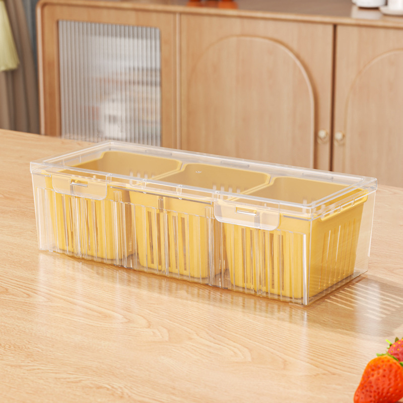 Kitchen Fruits Vegetables Storage Box Fridge Ginger Scallion Onion ...