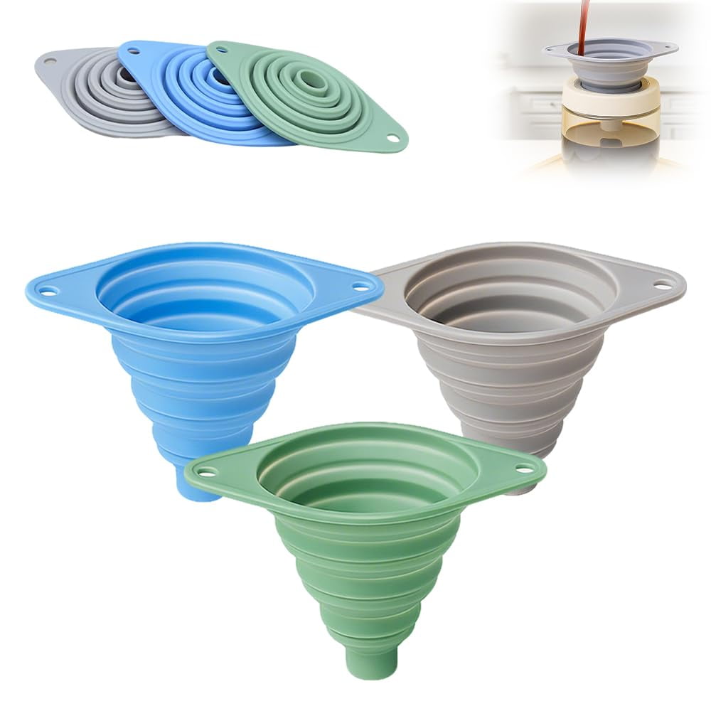 Kitchen Funnel Set 3 Pack, 2025 New Funnels for Kitchen Use Filling ...