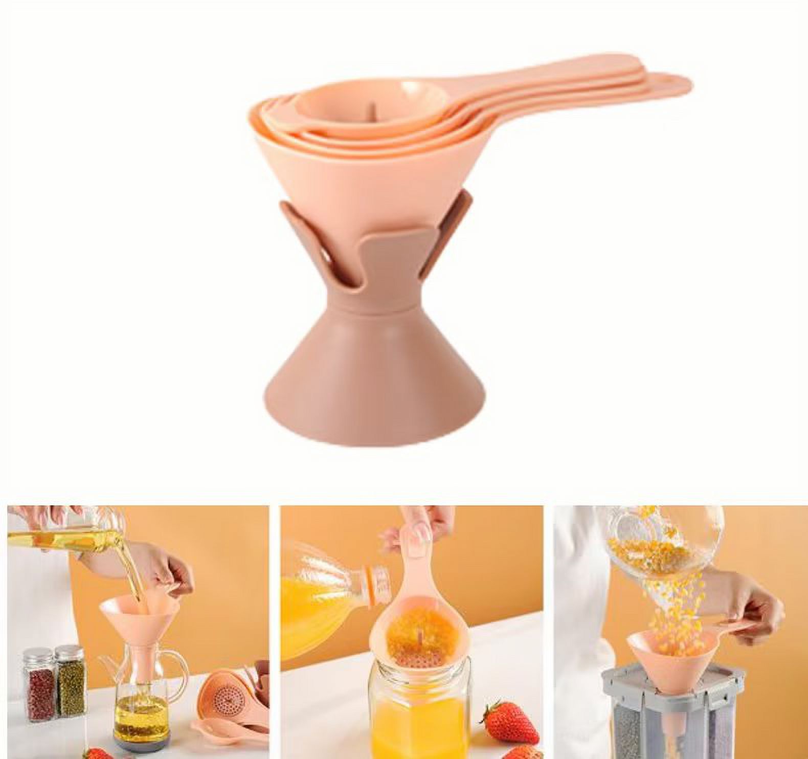 Kitchen Funnels For Filling Bottles (6 in 1) - Small/Medium/Large ...