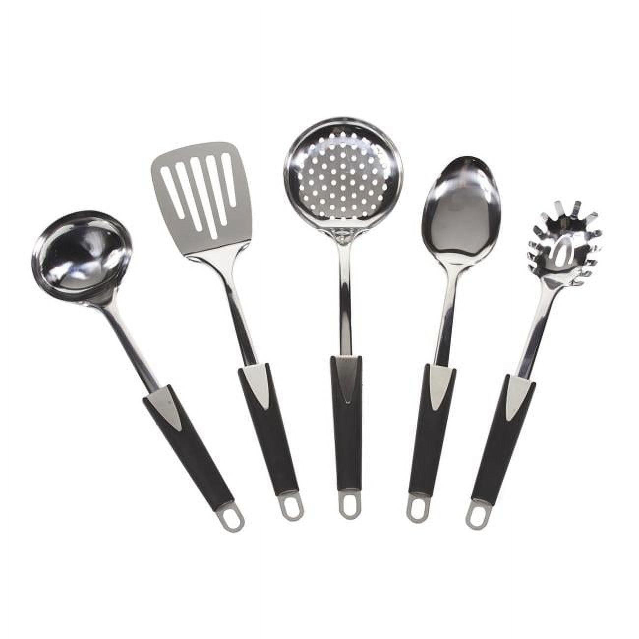 Kitchen GG-32603BK 5 Piece Stainless Steel Plus Soft Rubber Handle ...