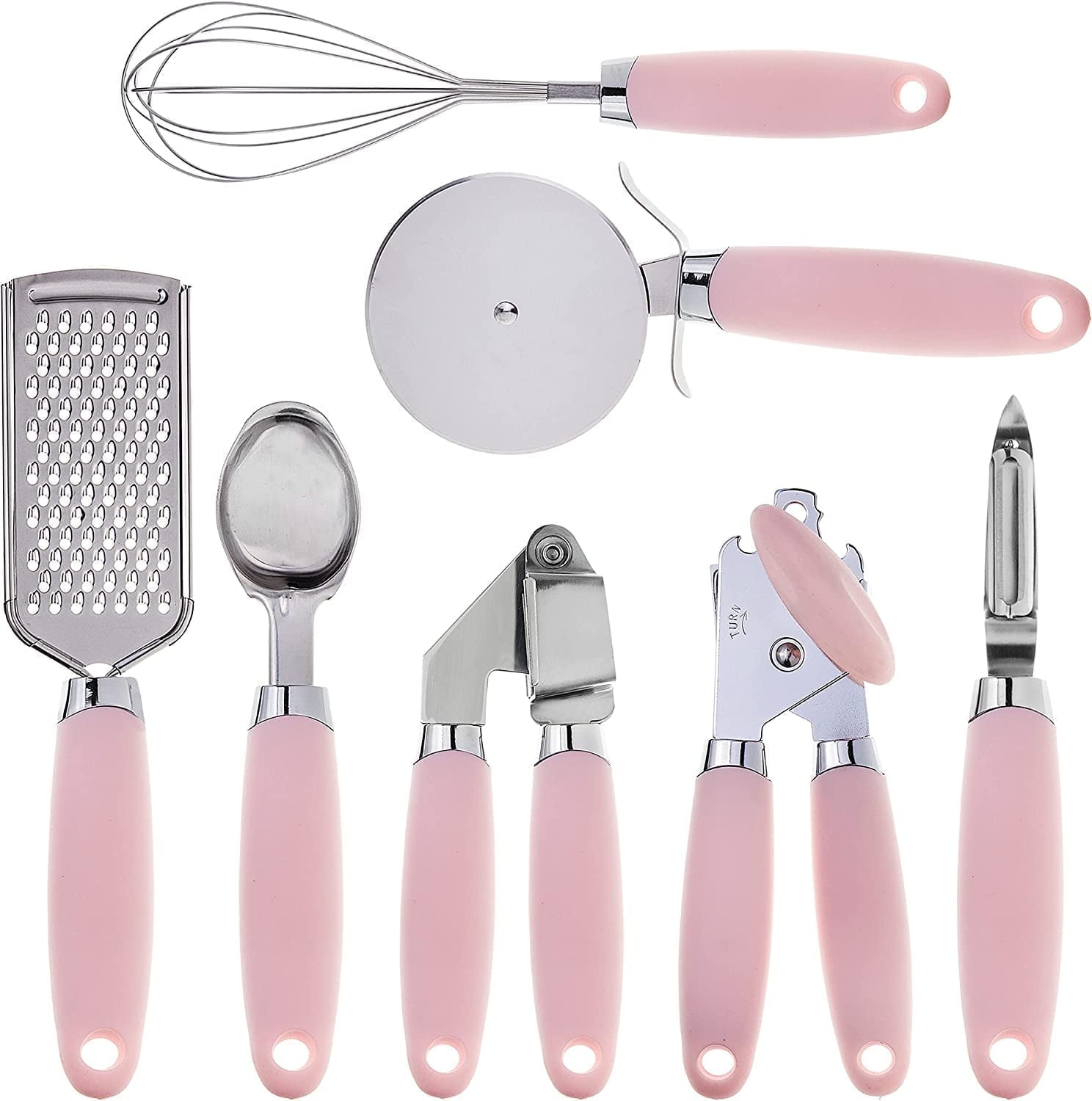 Attoe, Kitchen Gadget Set, 7 Pc, Stainless Steel Pink - Walmart.com